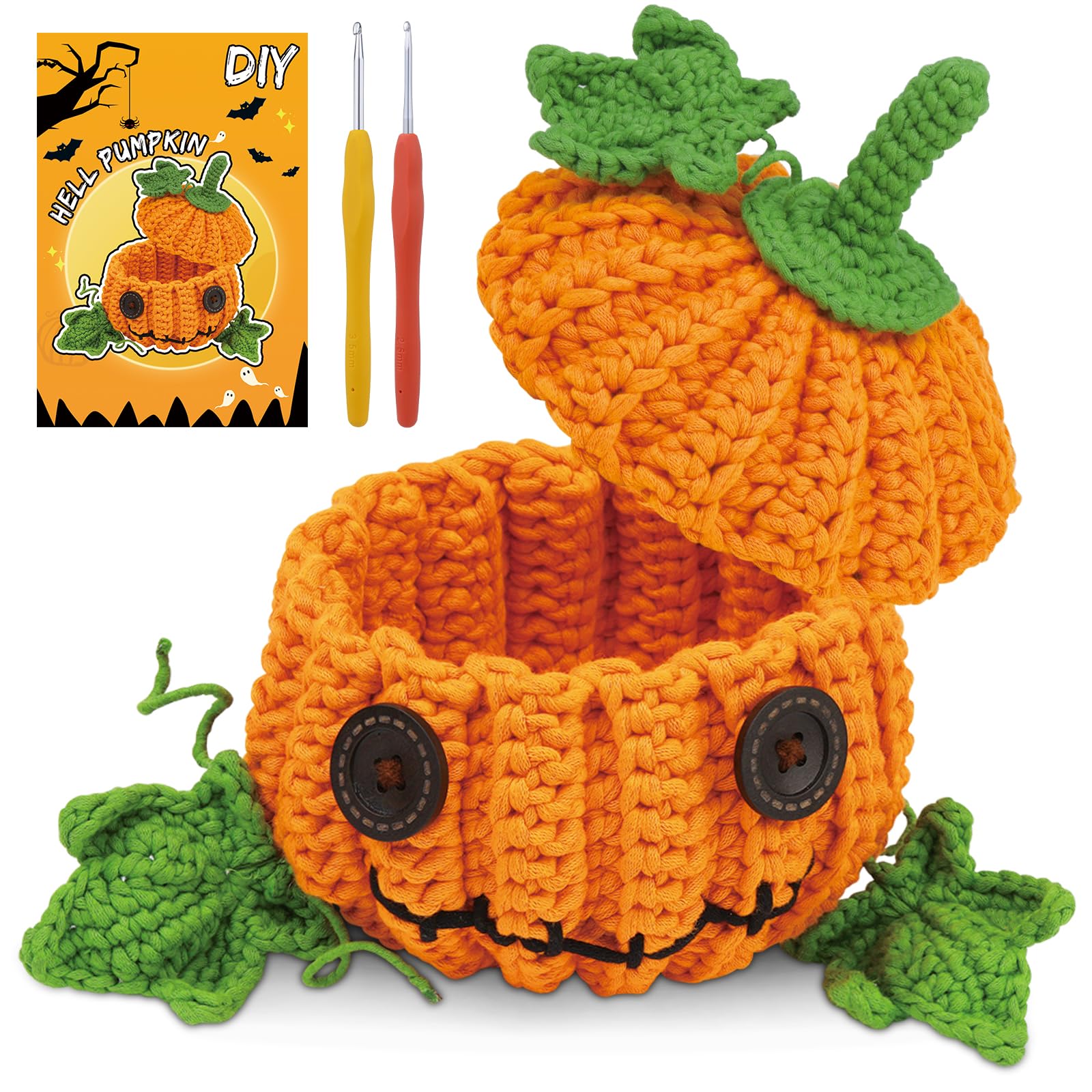 Pumpkin Halloween Crochet Kit for Beginners – Kdafio